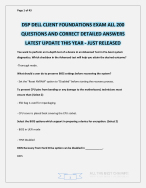 DSP DELL CLIENT FOUNDATIONS STUDY GUIDE Questions with Correct Answers ...