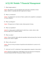 2024 ACQ 1010 Module 7 Actual Questions and Verified Answers ( Included ...