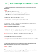 2024 Bundle ACQ ( Module , Knowledge Reviews and Exams, TEST, Exam ...