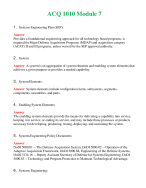 2024 ACQ 1010 Module 7 Actual Questions and Verified Answers ( Included ...