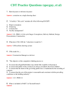 CDT Practice Questions (specguy, et al) (Latest 2024) Questions With ...