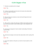CLM Urinalysis (Latest 2024) Questions With Complete Grade A+ Answers ...