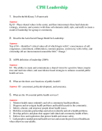 CPH Leadership (Latest 2024) Questions With Complete Grade A+ Answers ...
