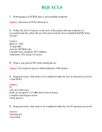 RQI ACLS (Latest 2024) Questions With Complete Grade A+ Answers - DocMerit