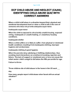DCF CHILD ABUSE AND NEGLECT (CAAN); IDENTIFYING CHILD ABUSE - DocMerit