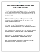 UPDATED MLO NMS EXAM QUESTIONS WITH VERIFIED ANSWERS 2025 - DocMerit