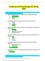 ATI Anatomy and Physiology Proctored Exam 2020 - 2021 / Answers and ...