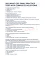 2023 AAPC CPC FINAL PRACTICE TEST WITH COMPLETE SOLUTIONS. - DocMerit