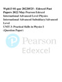Edexcel Past Papers 2022 May Pearson Edexcel International Advanced ...