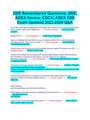 DSE Remembered Questions, DSE, ADEX Review, CDCA/ ADEX DSE Exam Updated 2023-2024 Q&A - DocMerit