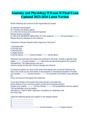 Anatomy and Physiology II Exam II Final Exam Updated 2023-2024 Latest ...