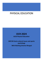 OCR 2024 GCSE Physical Education J587 Exam Bundle - DocMerit
