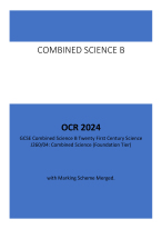 OCR 2024 GCSE Combined Science B Twenty First Century Science J260/04: Combined Scince ...