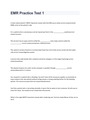 EMR Practice Test 1 2022/2023 with 100% correct answers - DocMerit