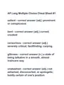 AP Lang Multiple Choice Cheat Sheet 1 - DocMerit