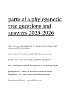 parts of a phylogenetic tree questions and answers 2025-2026. - DocMerit
