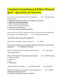 Complete Compliance & Ethics Manual Quiz – Questions & Answers - DocMerit