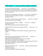 AAMS Module 1 – Questions With Complete Solutions - DocMerit