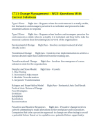 C721 Change Management – WGU: Questions With Correct Solutions - DocMerit