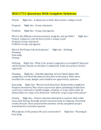 C721 Change Management – WGU: Questions With Correct Solutions - DocMerit