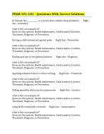 PHAR 101: LO1 - Questions With Correct Solutions - DocMerit