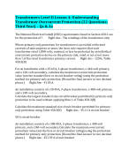 Transformers Level II Lesson 4: Understanding Transformer Overcurrent ...