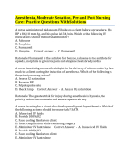 Anesthesia, Moderate Sedation, Pre and Post Nursing Care: Practice ...