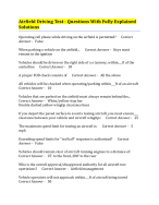 Airfield Driving Test - Questions With Fully Explained Solutions - DocMerit