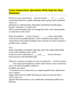 Cross Connection: Questions With Step-by-Step Solutions - DocMerit