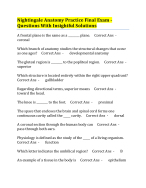 Nightingale Anatomy Practice Final Exam -Questions With Insightful ...