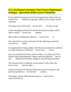 SCI-220 Human Anatomy Final Exam (Nightingale College) - Questions With ...