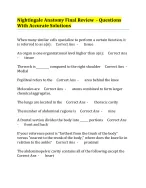Nightingale Anatomy Final Review - Questions With Accurate Solutions ...