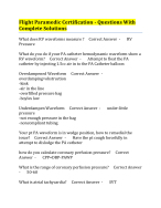 Flight Paramedic Certification - Questions With Complete Solutions ...