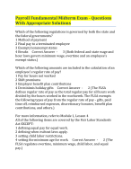 Payroll Fundamentals 1 Midterm Exam Updated 2023-2025 With 100% ...