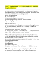 APMP Foundations V4 Exam: Questions With In-Depth Solutions - DocMerit
