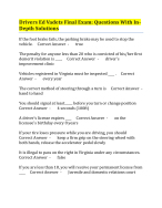 Drivers Ed Vadets Final Exam: Questions With In-Depth Solutions - DocMerit