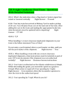 CSX Freight Conductor Final Exam - Questions With Detailed Solutions ...