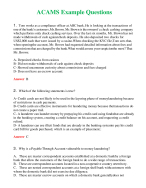 2024 ACAMS Practice Questions 1,2, Example Questions New Full Questions ...