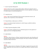 ACQ 1010 Module 4 (Latest 2024) Questions With Complete Grade A+ ...