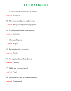 BUNDLE CCBMA Clinical 1,2,3, CLINICAL EXAM SAMPLE TEST, Exam 1 New Full ...