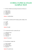 BUNDLE CCBMA Clinical 1,2,3, CLINICAL EXAM SAMPLE TEST, Exam 1 New Full ...