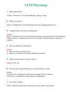 CETP Physiology (Latest 2024) Questions With Complete Grade A+ Answers ...