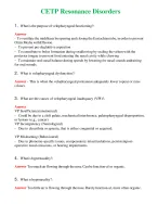 CETP Resonance Disorders (Latest 2024) Questions With Complete Grade A+ ...