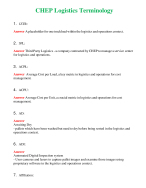 CHEP Logistics Terminology (Latest 2024) Questions With Complete Grade ...