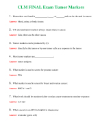 2024 CLM Final Exam 1,2,3, FINAL Exam Tumor Markers A++ Exam with All New Qs & As - Guaranteed ...