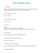 CSET Multiple Subjects Subtest 2: Math, Science with complete solutions ...