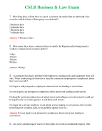 2024 CSLB Contractor's Law practice test Part 2 Actual Questions and ...