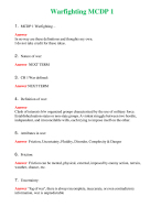 Warfighting MCDP 1 (Latest 2024) Questions With Complete Grade A+ ...