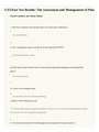 CEUFast Test Results- The Assessment and Management of Pain (Questions ...