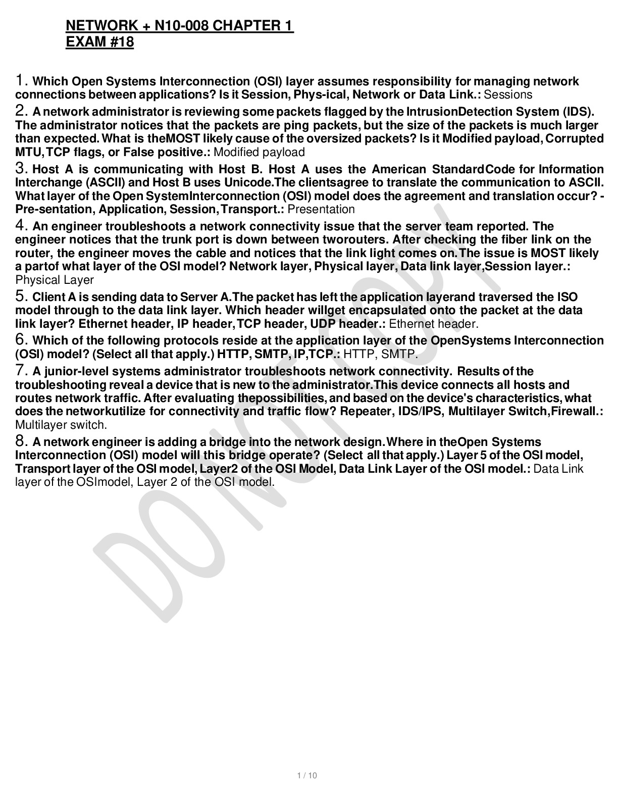 Network + (basics + OSI model) - DocMerit